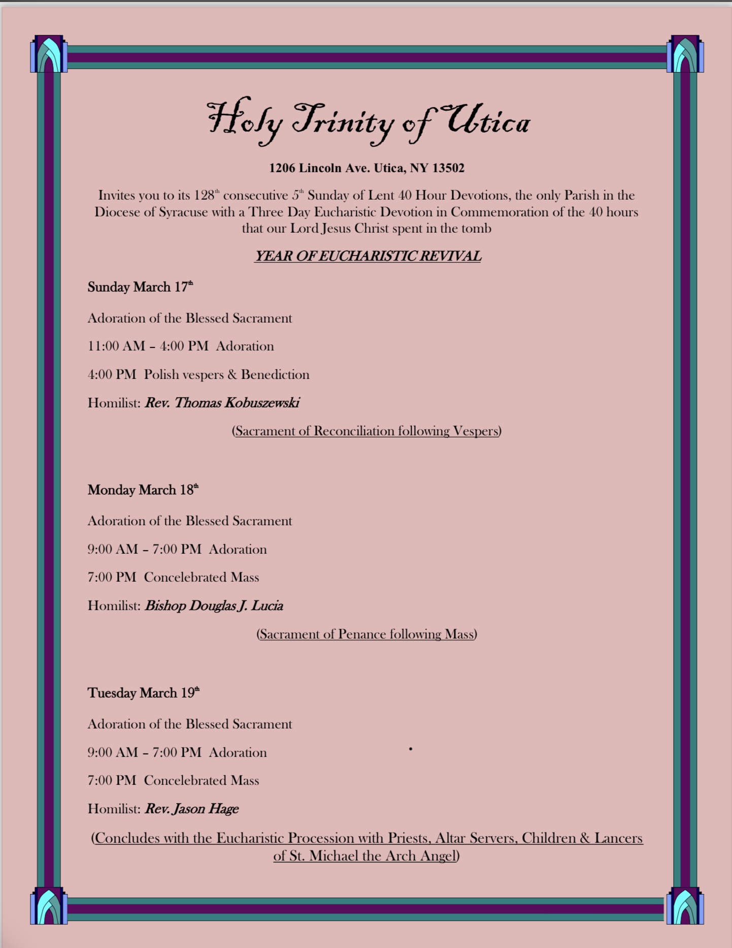 Holy Trinity Church | With Merger of St. Stanislaus, Bishop & Martyr Parish